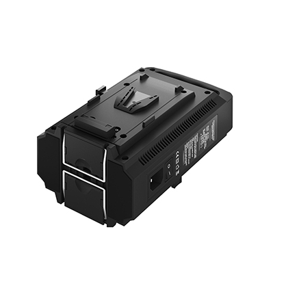 Newell two-channel charger for V-Mount batteries