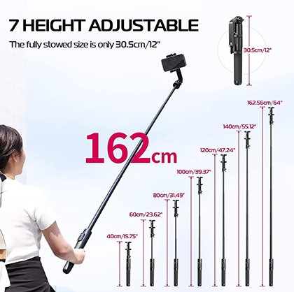 Ulanzi SK-03 Extendable Selfie Stick with Bluetooth Remote