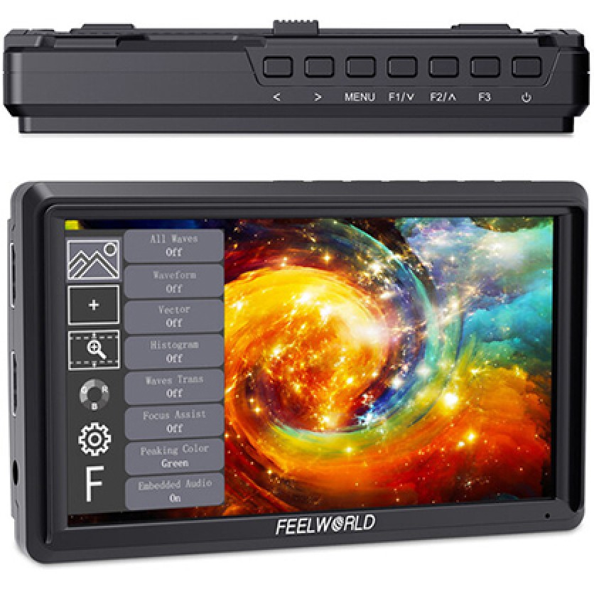 Feelworld Fw568 V2 5 5 Inch Camera Monitor With Waveform Luts Peaking Focus